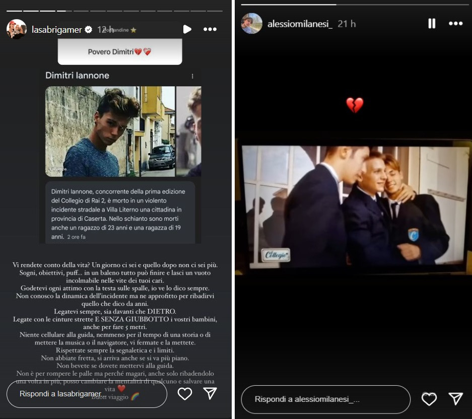 Il Collegio, Dimitri Tammaro Iannone morto a 24 anni